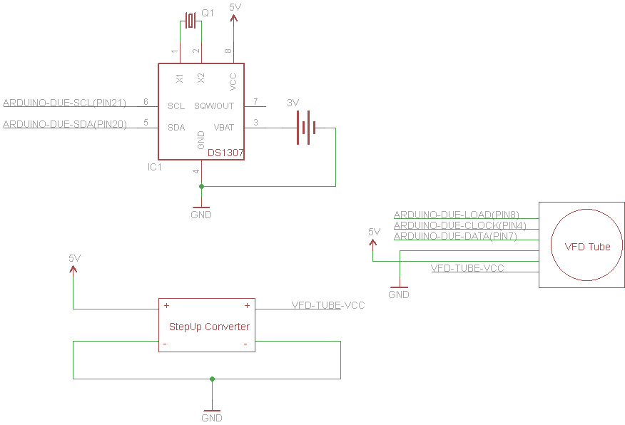 VFD Tube Clock Schematic – Doayee